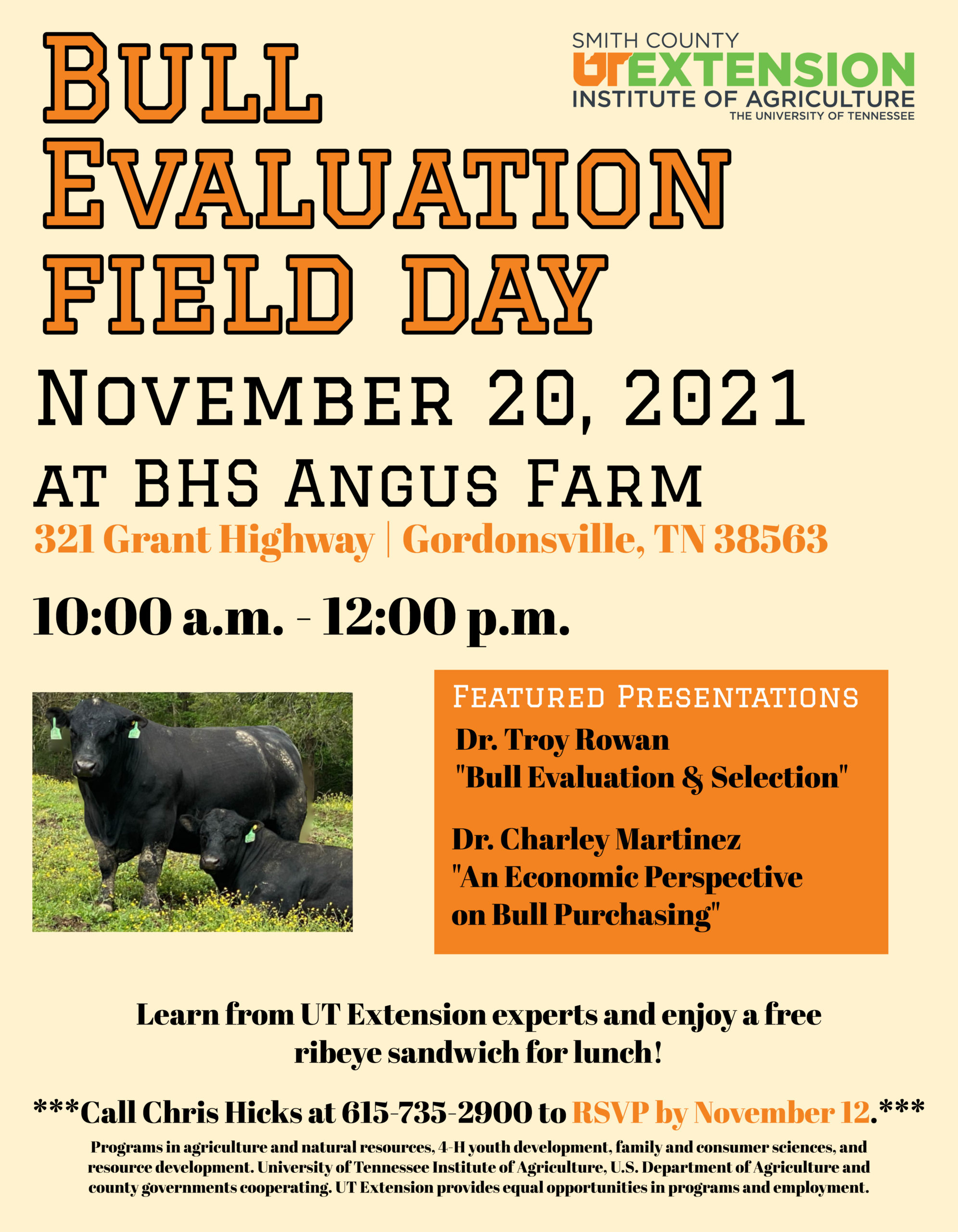 Bull Evaluation Field Day | November 20, 2021 | Smith County